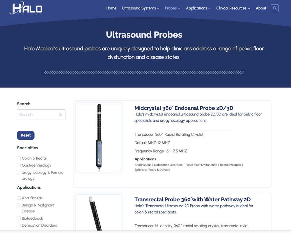Ultrasound Probes | Halo Medical Technologies